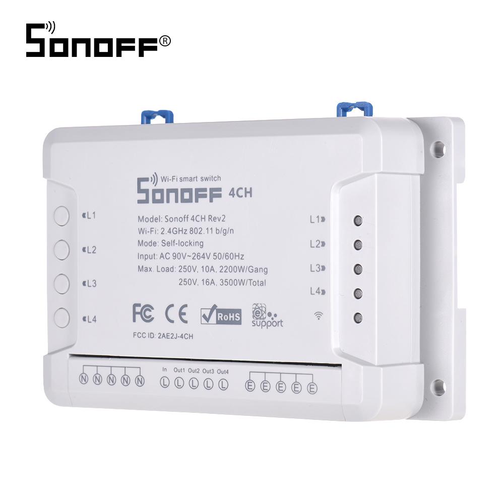 Sonoff 4CH R2 Wifi Light Smart Switch 4 Gangs 4 Channels Electronic ...