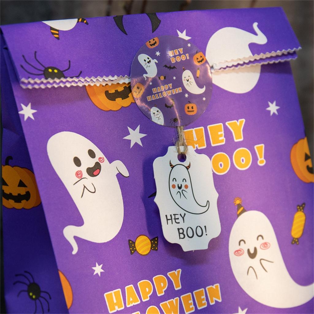 Buy Halloween Tag Pumpkin Ghost Cat Tag Card Halloween Candy Bag ...