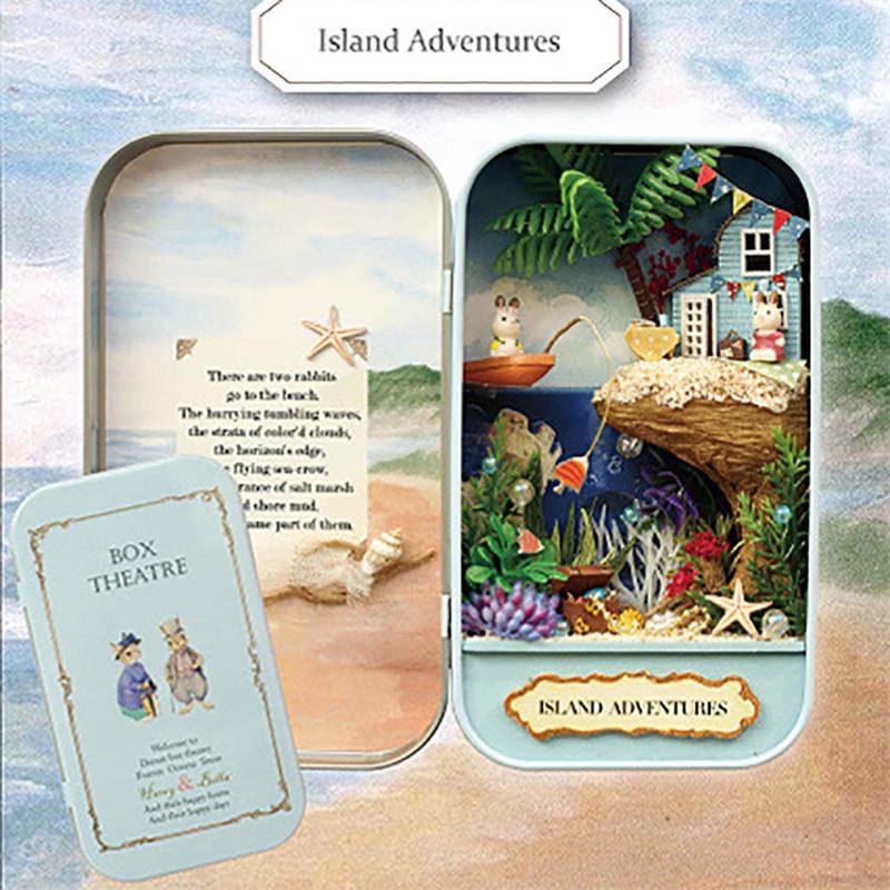 DIY Miniature 3D Doll House Kit for Box Theatre Trilogy Handcraft Blue ...