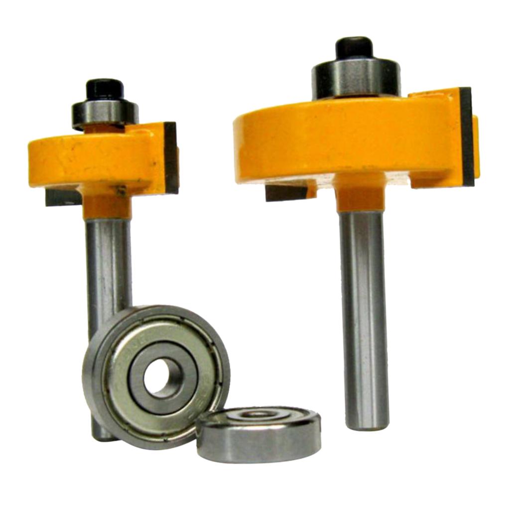 Buy 2Pcs/ Set Slotting & Rabbeting Router Bit with 1/4" Shank and 2 X ...