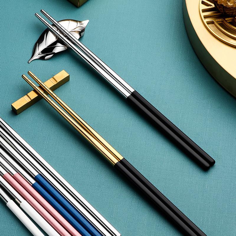 Cheap 1 Pair Stainless Steel Square Chopsticks | Joom