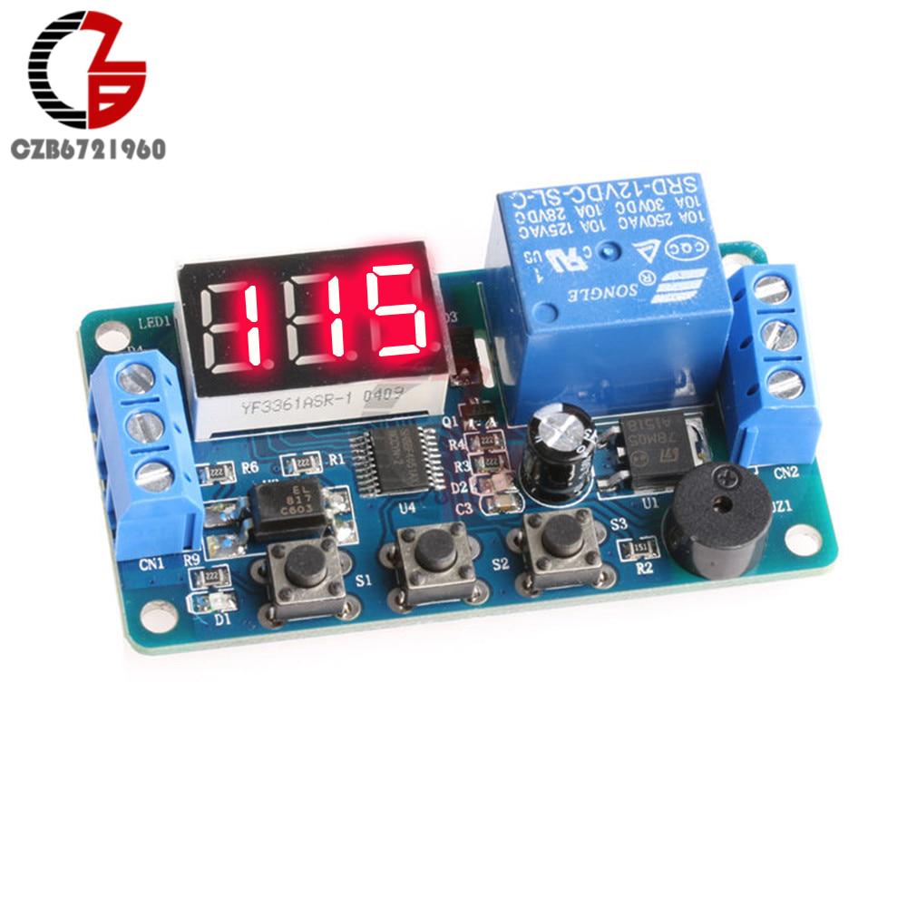 Buy DC 12V Digital LED Display Time Delay Relay Module Board Control Timer Switch Trigger Cycle ...