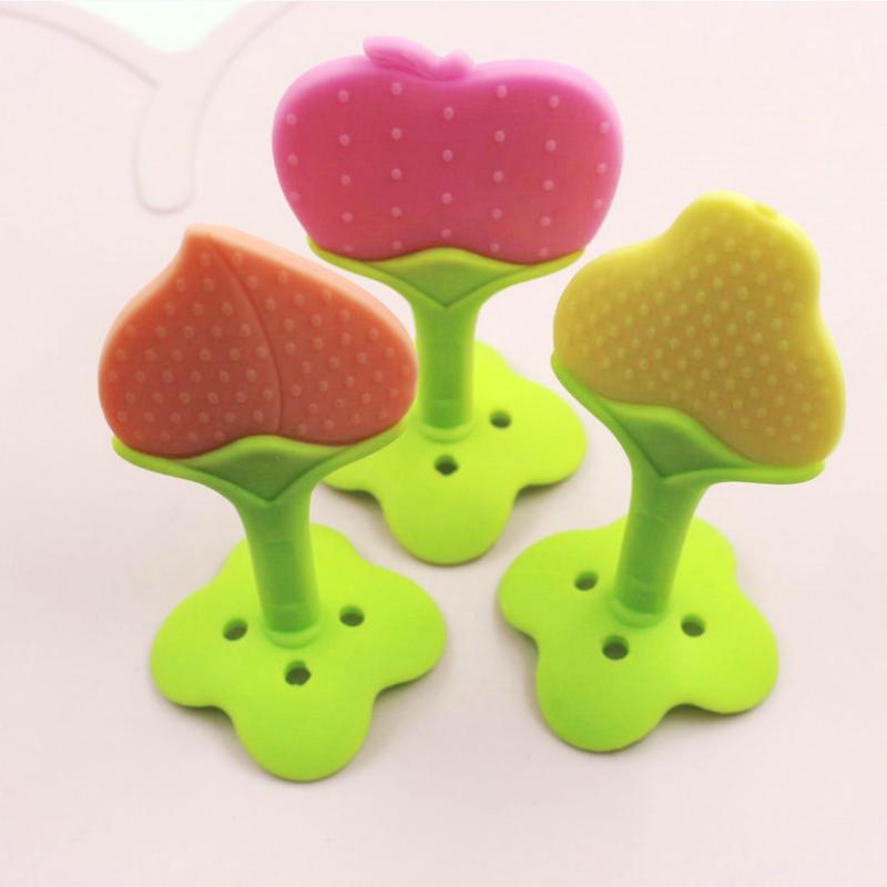 Buy Baby Silicone Gum Bite Bite Stick Toy Newborn Creative Fruits ...