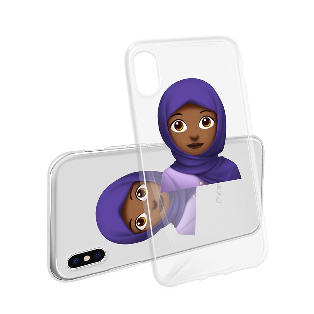 Buy Emoji Woman Thin Soft TPU Print Clear Phone Case Silicon Case ...