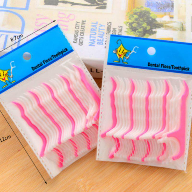 100pcs Dental Floss Interdental Stick Toothpicks Tooth Thread Floss ...