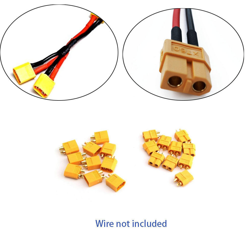 10pcs XT-60 Quality Durable RC Lipo Battery Bullet Shape Connectors ...