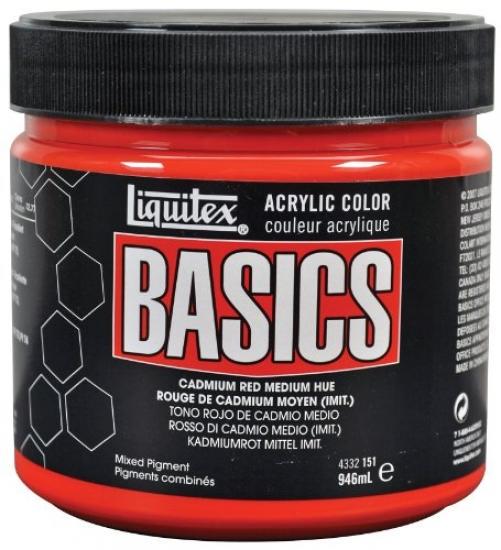 Buy Liquitex basics pot de peinture acrylique 946 ml rouge de cadmium ...