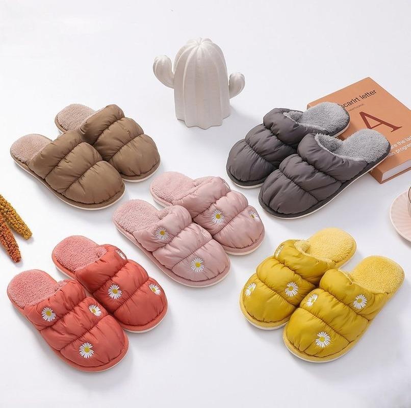 Buy Plush Indoor Slippers Women/Men Cotton Warm Soft Home Shoes Winter ...