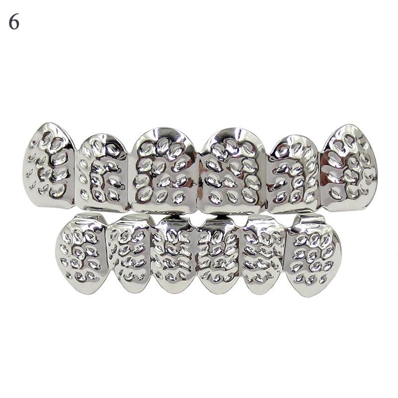 Buy Hip Hop Teeth Top Bottom Grills Dental Mouth Punk Teeth Caps ...