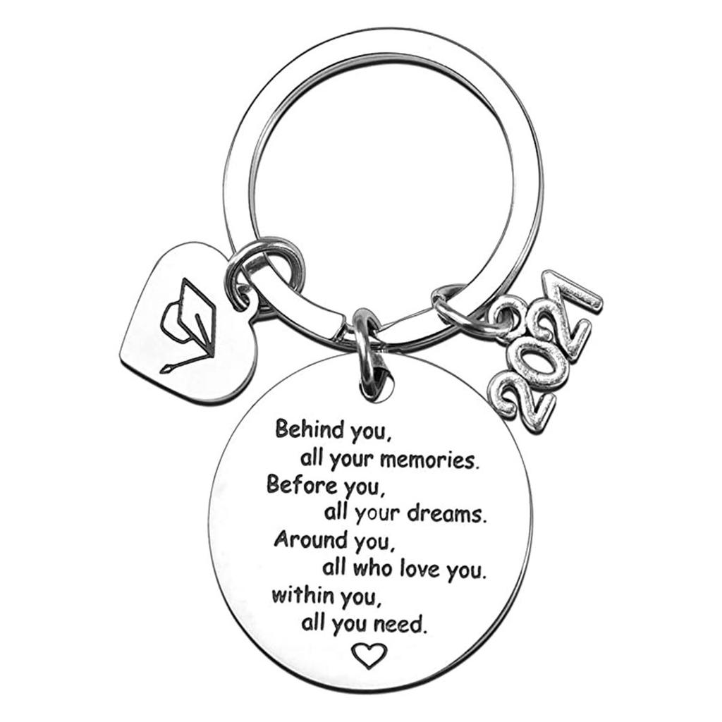 Buy Dailyuse Graduation Keychain Stainless Steel Key Ring With Text And ...