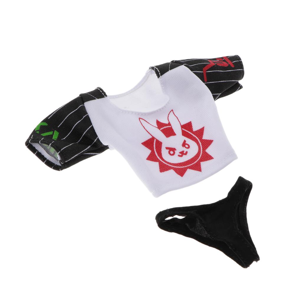 Buy 1/6 Scale Female Rabbit Cute Suit Printed Tshirt for Toys 12in ...