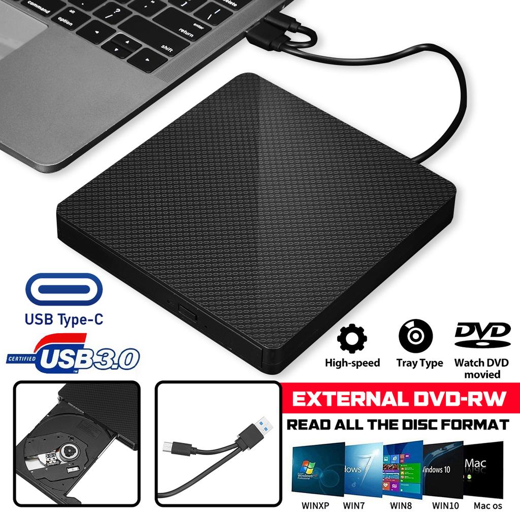 Goedkope External CD DVD Drive USB 3.0 CD DVD Rom Rewriter Burner ...