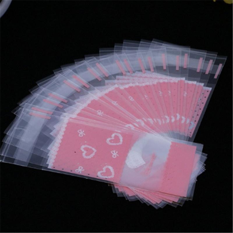 Buy 100Pcs Mini Plastic Cookie Candy Bag Self Adhesive Bags Gift Bag ...
