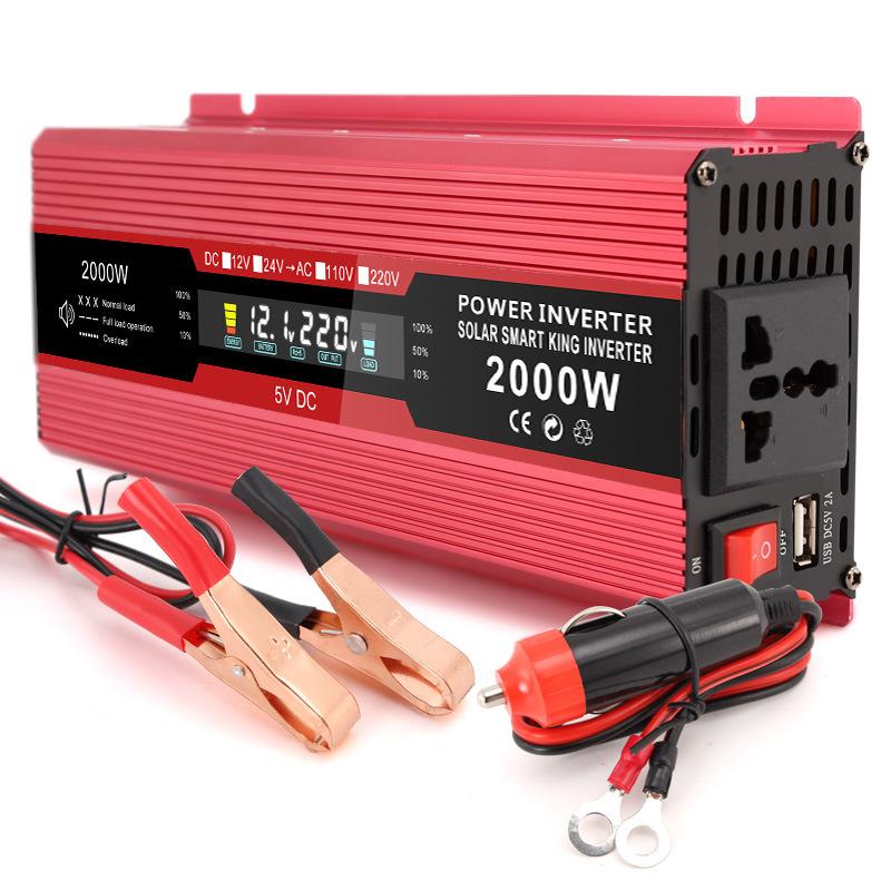 Buy Pure Sine Wave Inverter 500W/1200W/2000W Car Inverter DC 12v/24v To ...