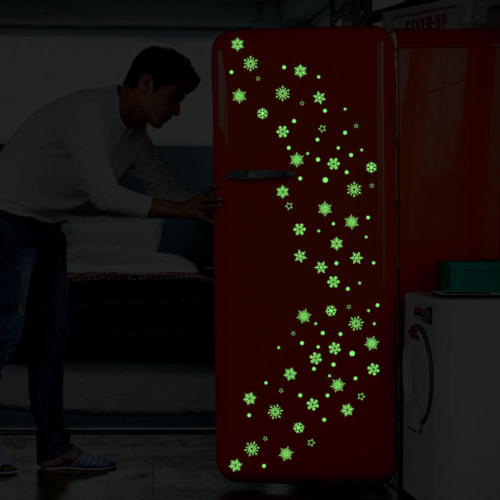 Buy Christmass Nowflake Luminous Removable Wall Window Stickers Art ...