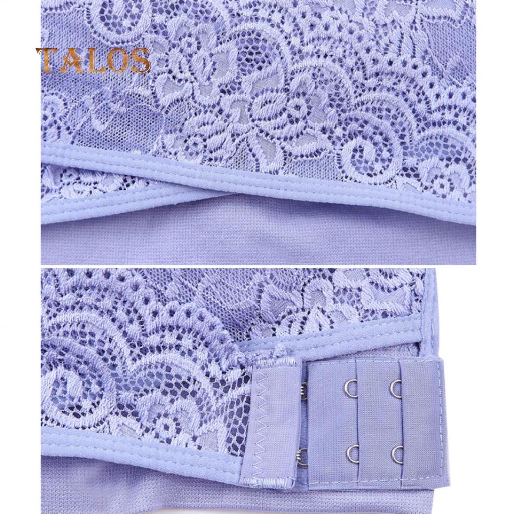 TALOS Solid Color Lace Front Cross Push-Up Padded Breathable Gym Yoga ...