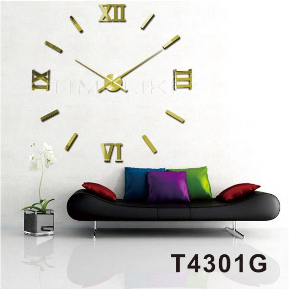 Buy Home Wall Decoration Mirror Wall Sticker Clock DIY 3D Wall Clock ...