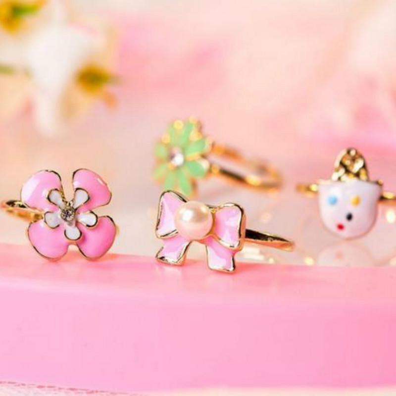 Cheap 10Pcs Children Kids Girls Fancy Adjustable Cartoon Rings Party ...