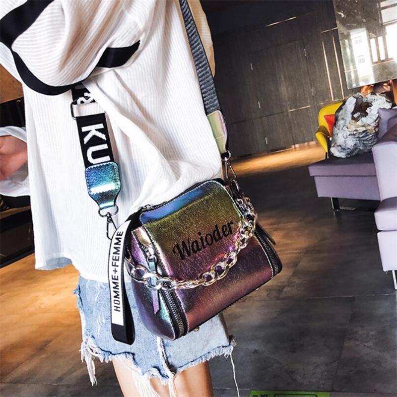 Buy Fashion Laser Women Bags Luxury Shoulder Handbags Chains Crossbody ...