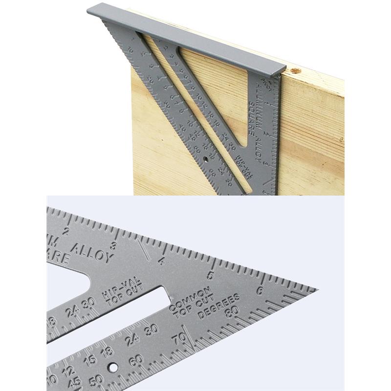 Buy Triangular Ruler 45 Degree 90 Degree Practical Metal Office Ruler ...