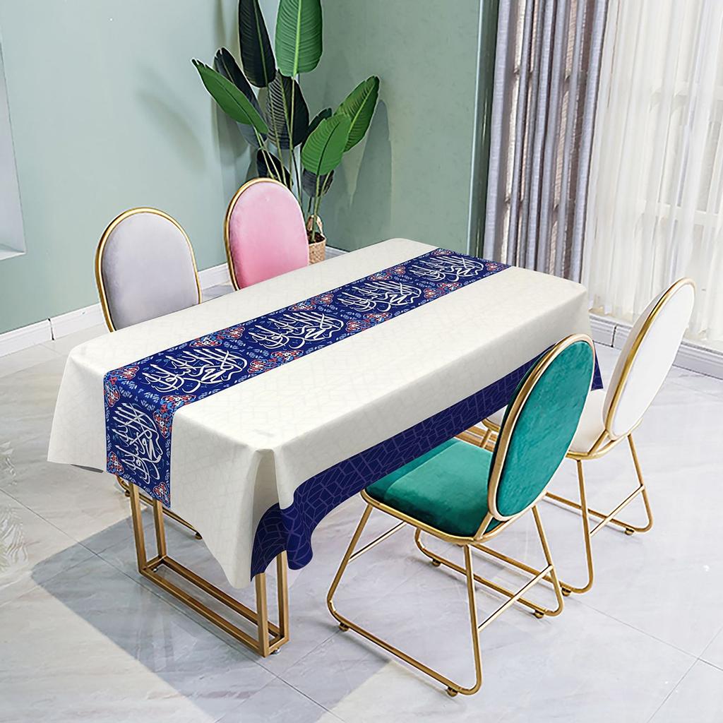 Buy Ramadan Kareem Tablecloth Muslim Dining Table Cloth Waterproof ...