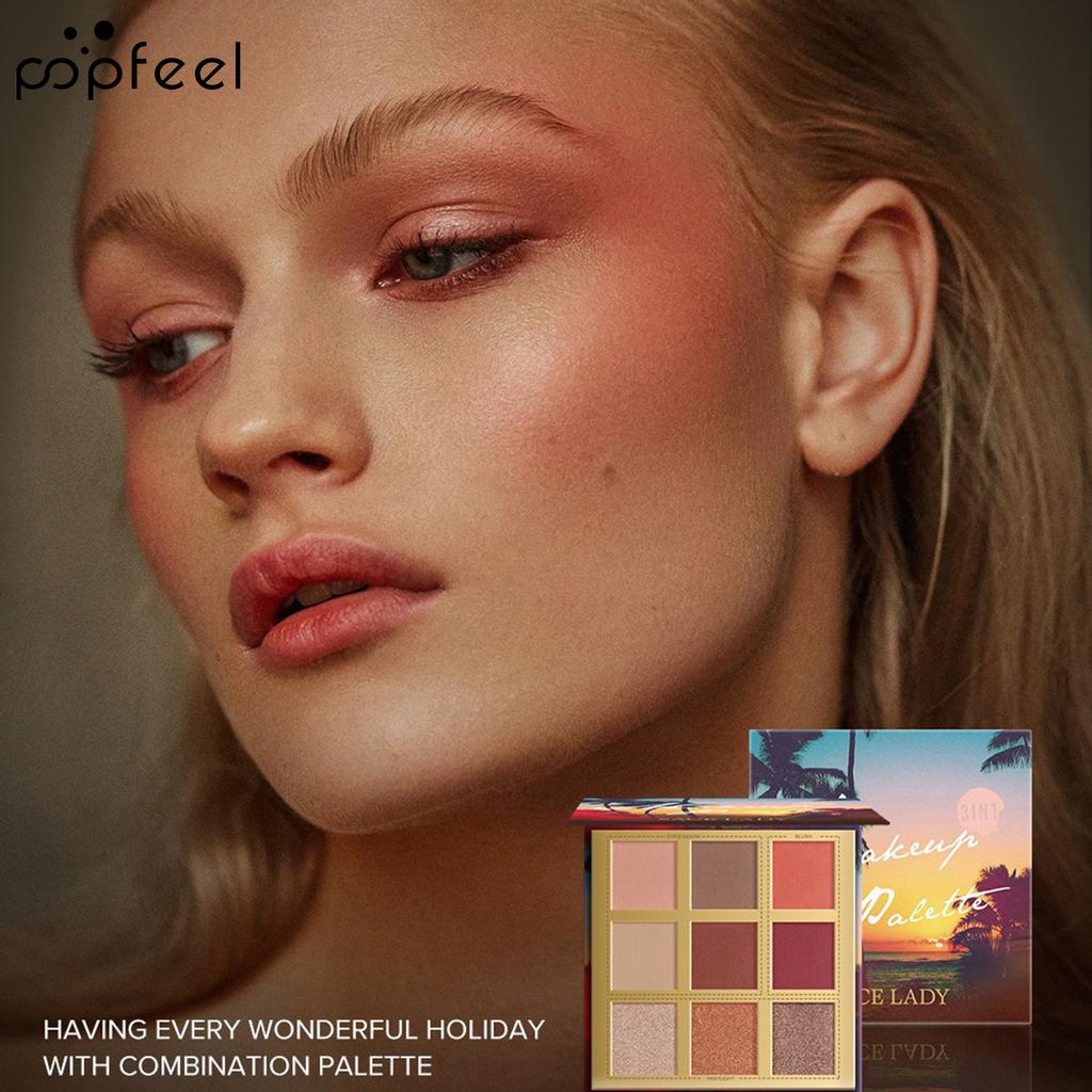 Buy Popfeel 9 Colors Matte Palette Glitter Pearlescent Eyeshadow at ...
