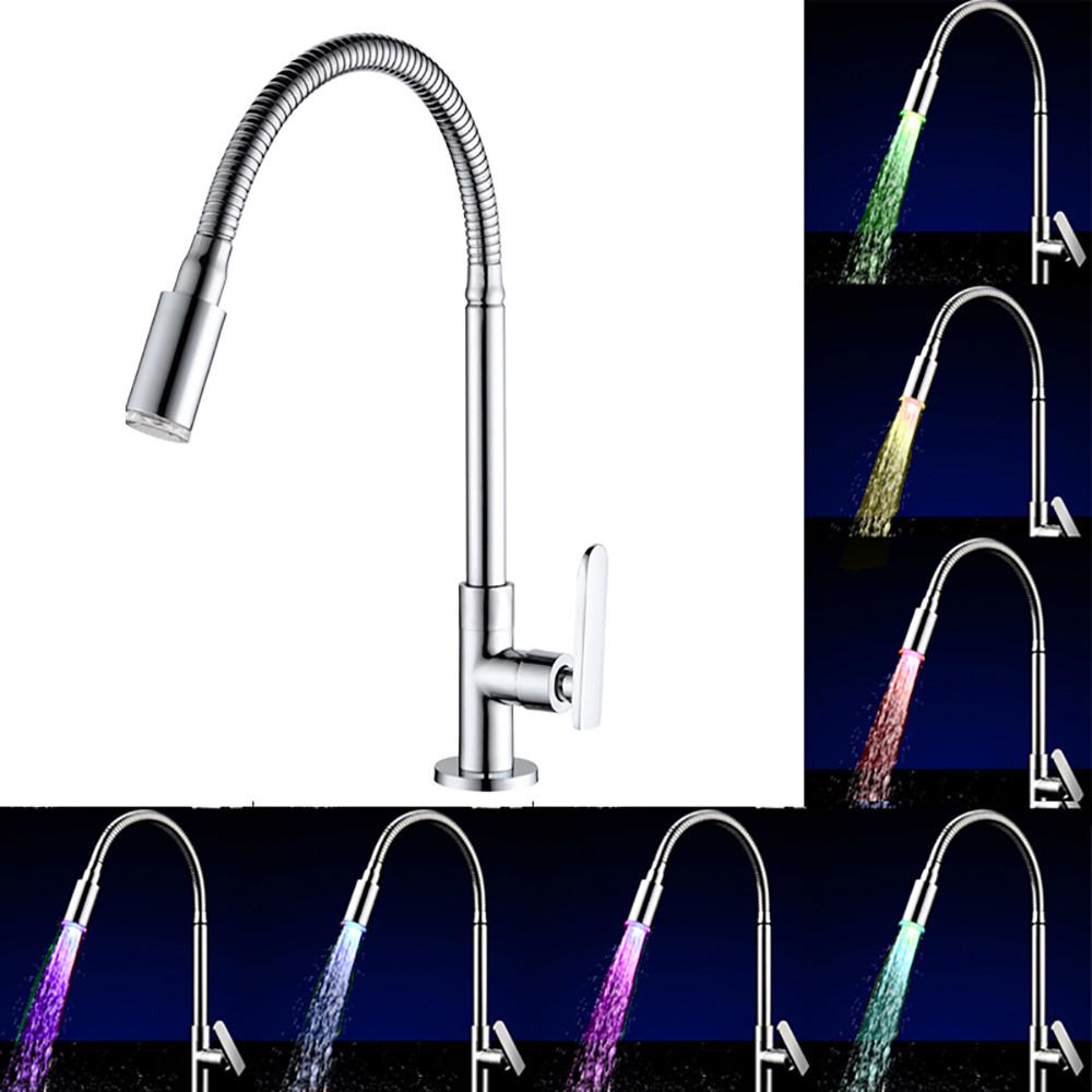 Buy LED Hydroelectric Power Temperature Splash-proof Tap Sensor Light ...