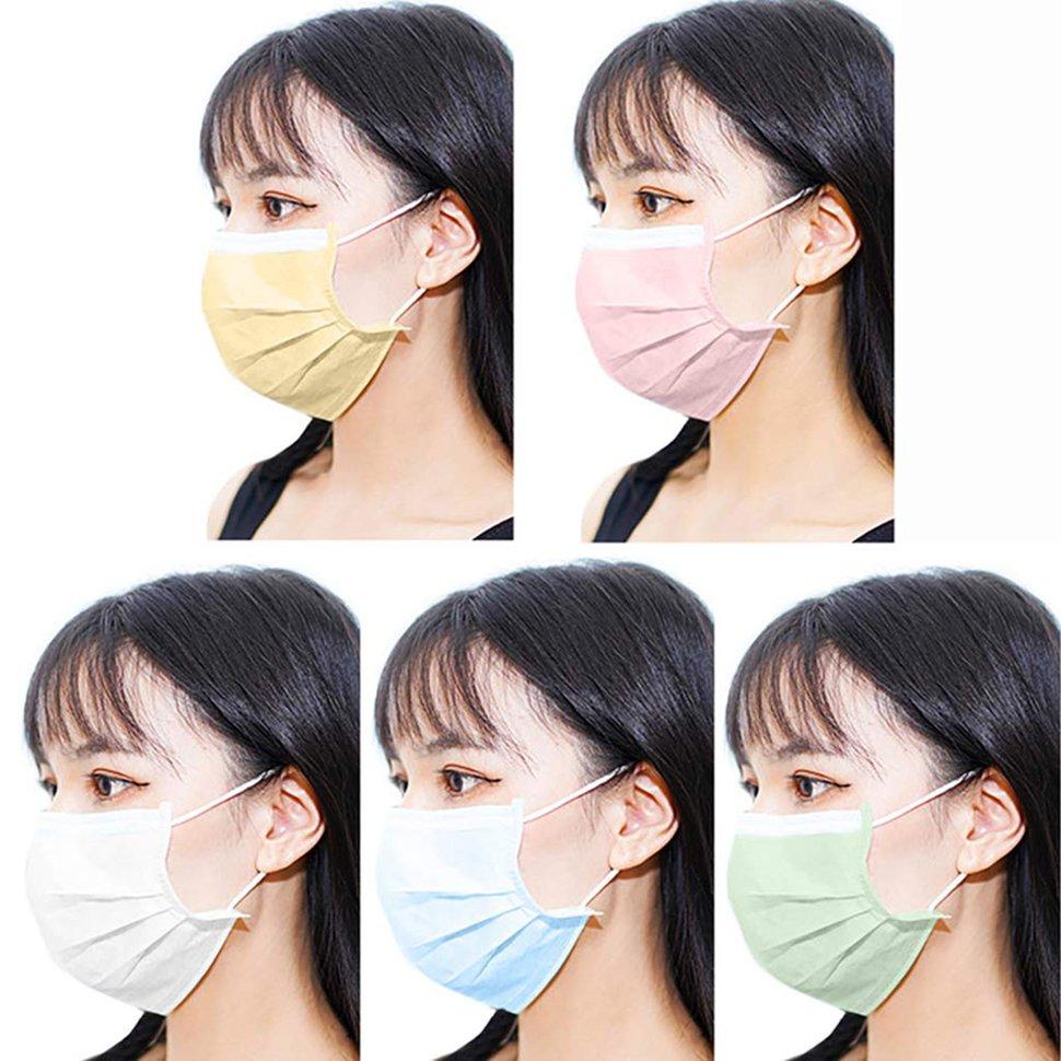 Buy ICOCO KATYUSHA 10pcs/bag Colorful Masks Multicolor 3 Layers ...