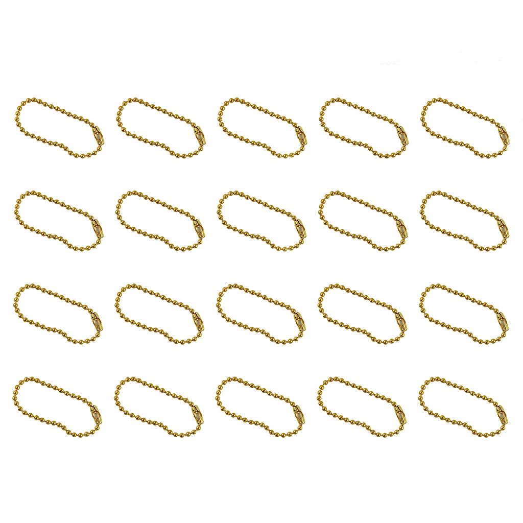 20pcs 10cm Golden Ball Chain Key Chains Necklace Jewelry Findings DIY ...