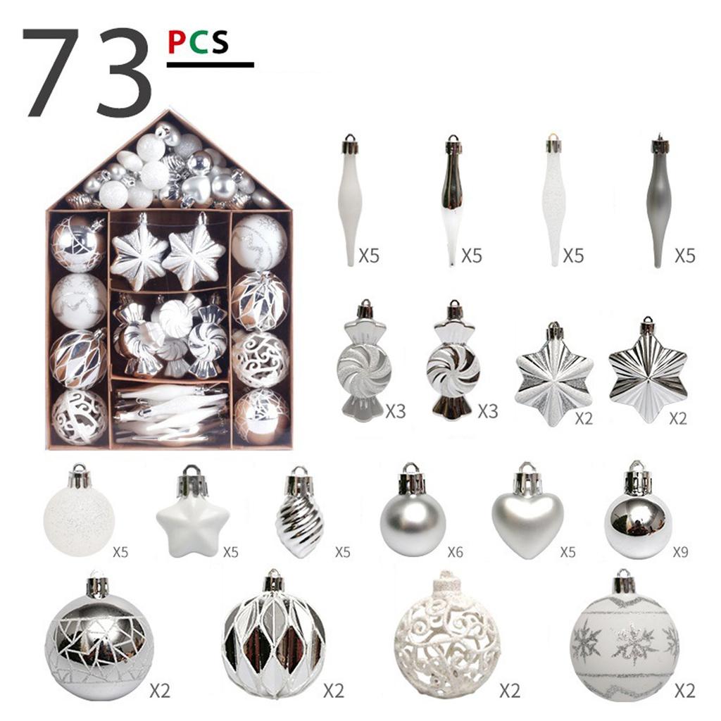 Buy Christmas Ball Ornaments -73pcs Shatterproof Christmas Ornaments ...