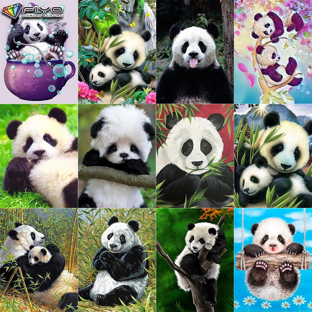 5D Diamond Painting Animal Panda Mosaic DIY Diamond Embroidery ...