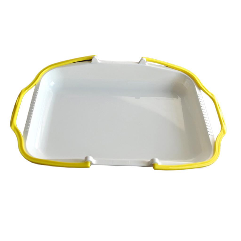Stackable Bread Serving Trays with Handles for Bakery Shopping Yellow ...