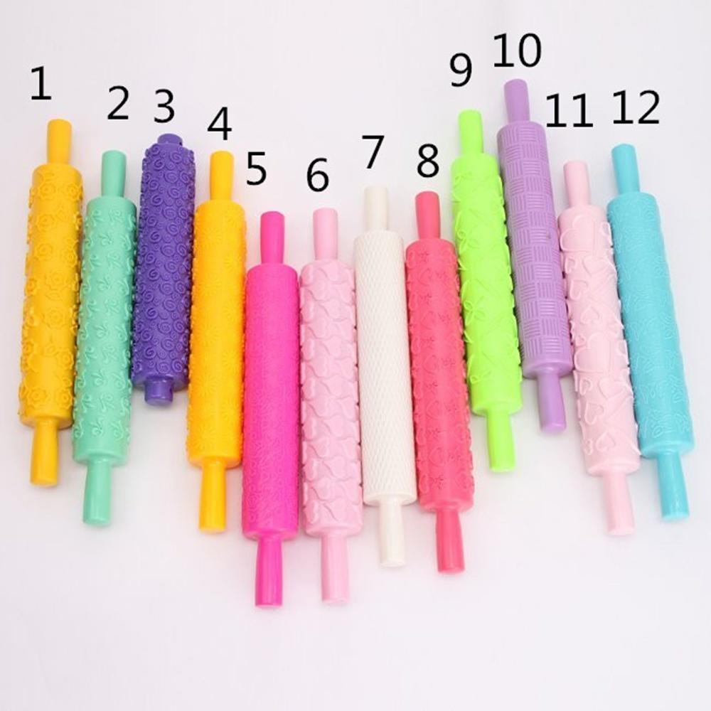 Buy Rolling Pin 12 Styles Pressure Surface Stick Roll Axis Baking Cake ...