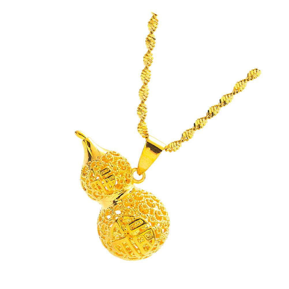 Buy 1pc Hollow-out Pendant Chain Neck Jewelry Supply Calabash Design ...