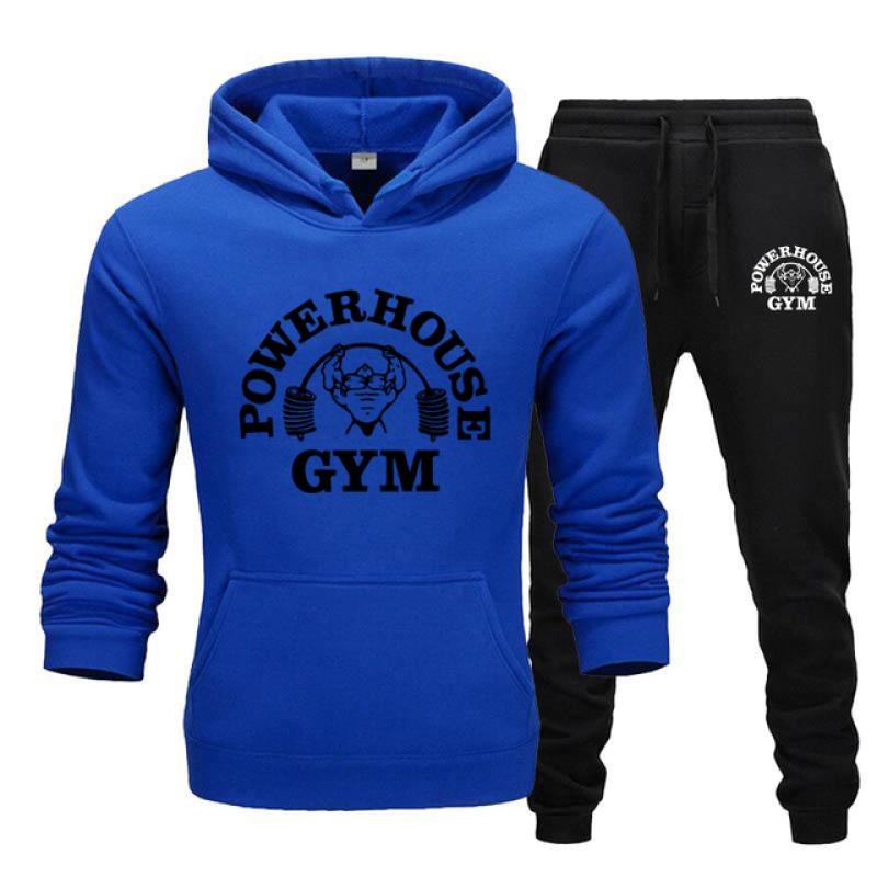 Buy Hoodies Men's Sportswear Sets Casual Tracksuit Men 2 Piece ...