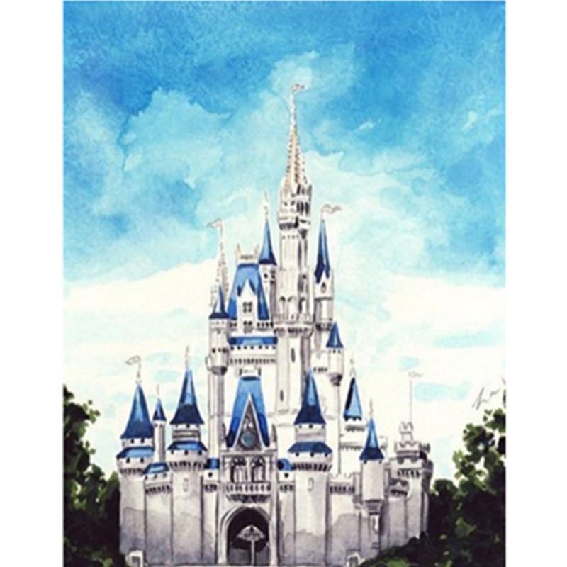 Buy 5D Diy Diamond Painting "White Castle" Wall Art Cross Stitch Home ...