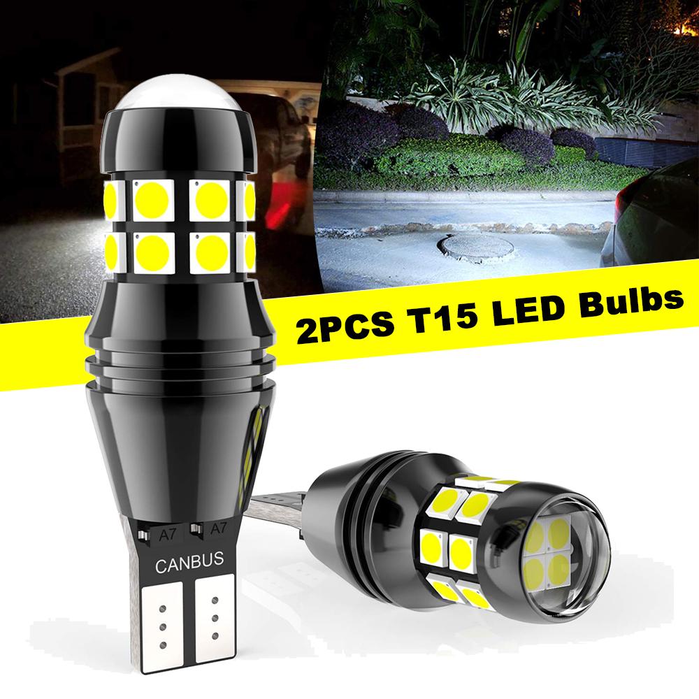 Buy 2 Pcs High Power T15 LED Bulbs Backup Reverse Lights Error Free Non ...