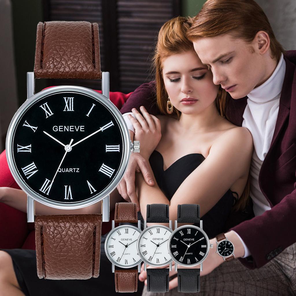 Buy Qi Fashion Luxury Faux Leather Mens Quartz Analog Watch Watches at ...