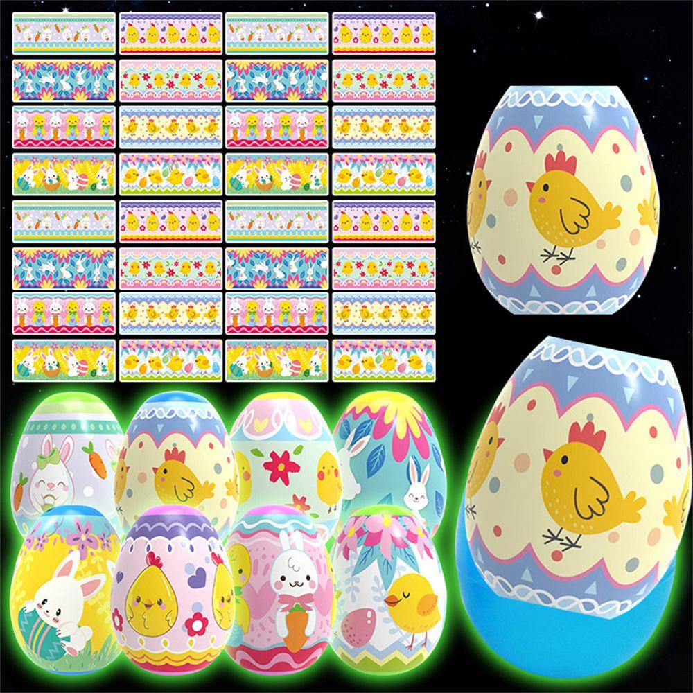 Buy Rabbit Chicks Easter Egg Heat Shrink Film DIY Wrap Sleeve Easter ...
