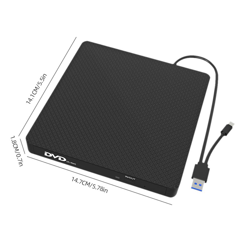 Optical Disk Drive Slim DVD Reader CD Writer USB 3.0 Type-C High Speed ...