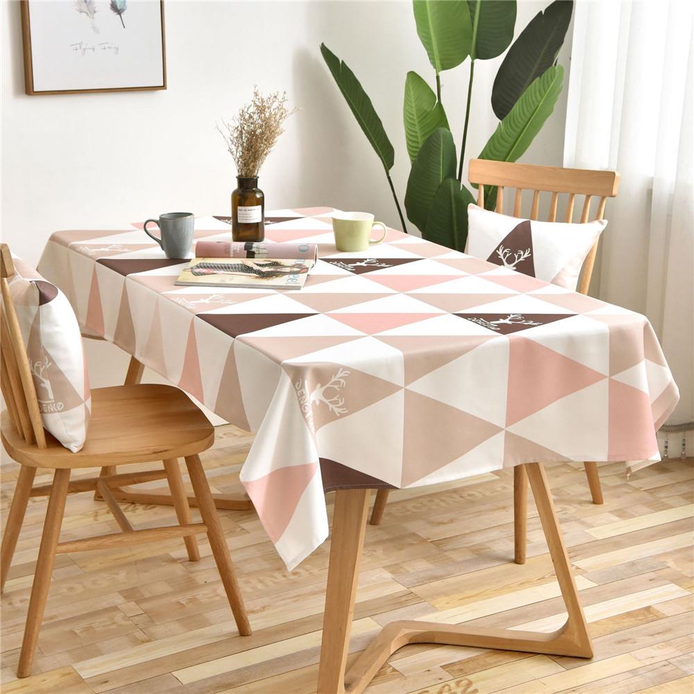 Nordic Geometric Triangle Printed Waterproof Tablecloth Pillow Case for ...