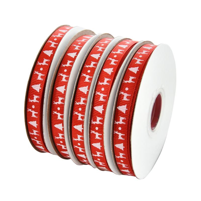 Buy 25 Yard 1cm Wide Ribbons Holiday Decoration Ribbed with Gift ...