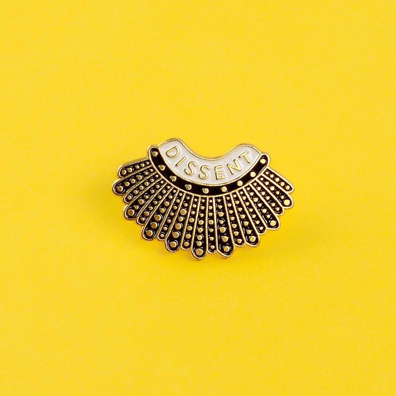 Dissent Pin RBG Brooch Ruth Bader Ginsburg Collar Jewelry Pin Feminist ...