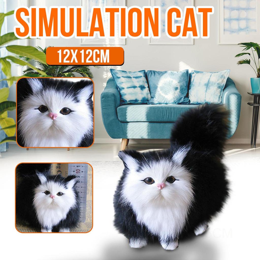 Buy Simulation Cat Plush Ornaments Decoration Simulation Animal Models ...