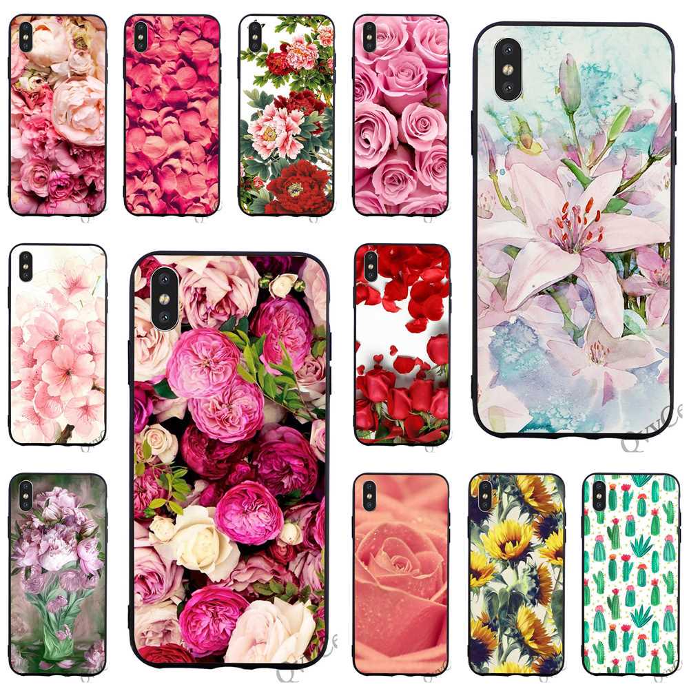 Fitted Beauty flowers Phone Case for Samsung Galaxy Note 8 9 10 S6 S7 ...