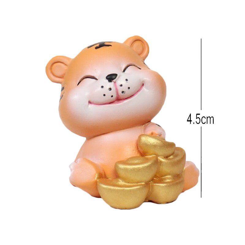 Buy 2022 Tiger Figurine Adorable Resin New Year Desktop Decor Fortune ...