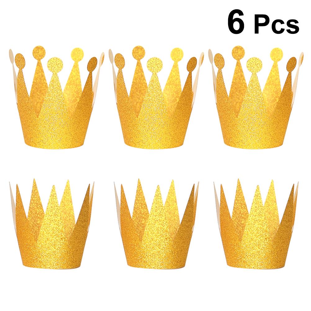 6PCS Party Hats Princess Prince Crowns for Kids and Adults Party ...