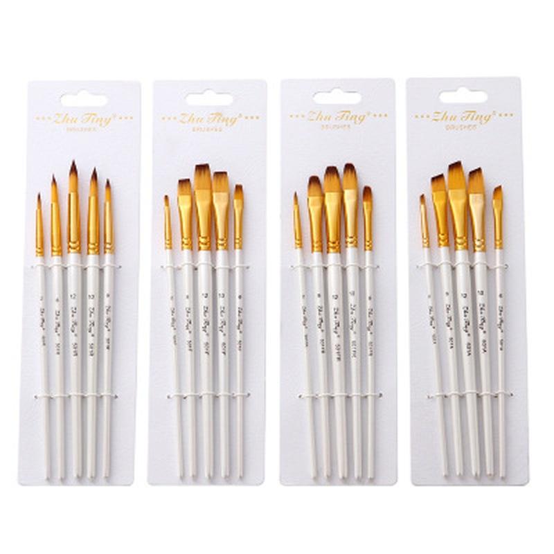 Buy 5Pc/set Painting Brush Set Gouache Paint Brushes Watercolor ...