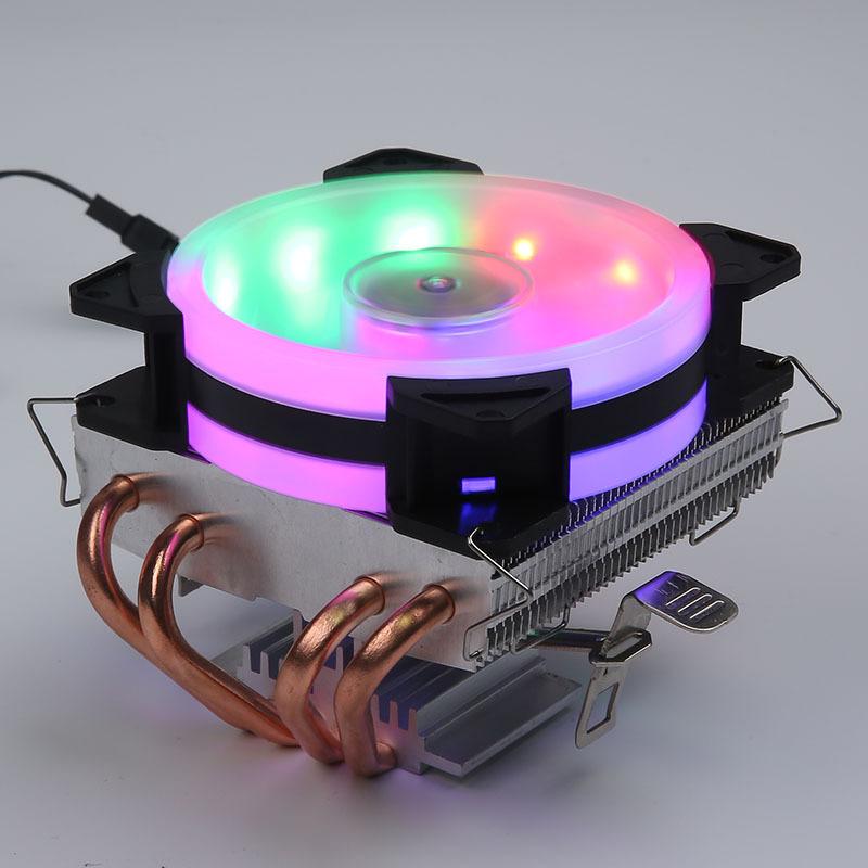 Buy 4 Copper Tubes Fans CPU Cooler LED CPU Cooling Fan PWM Silent CPU ...