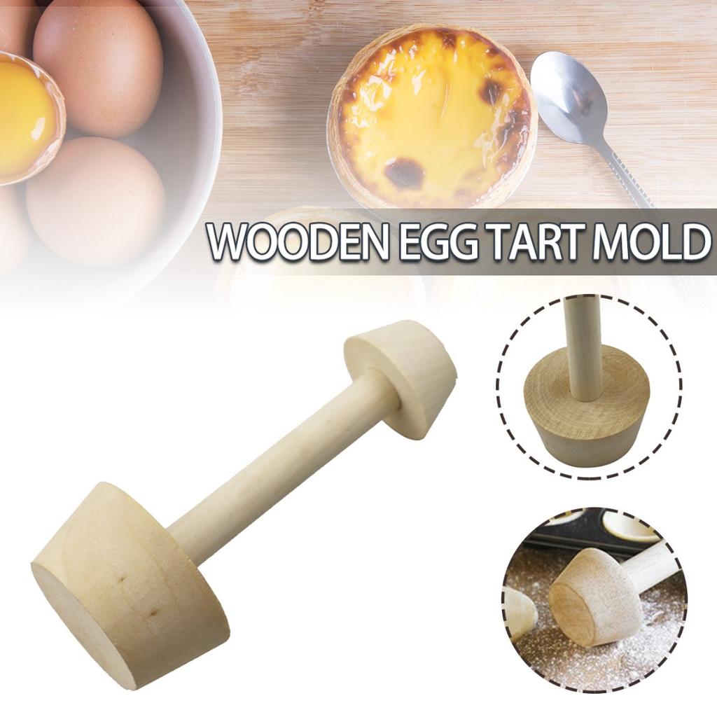 Cheap PDTO Wooden Double Side Egg Tart Mold Pastry Pusher Baking Mould ...